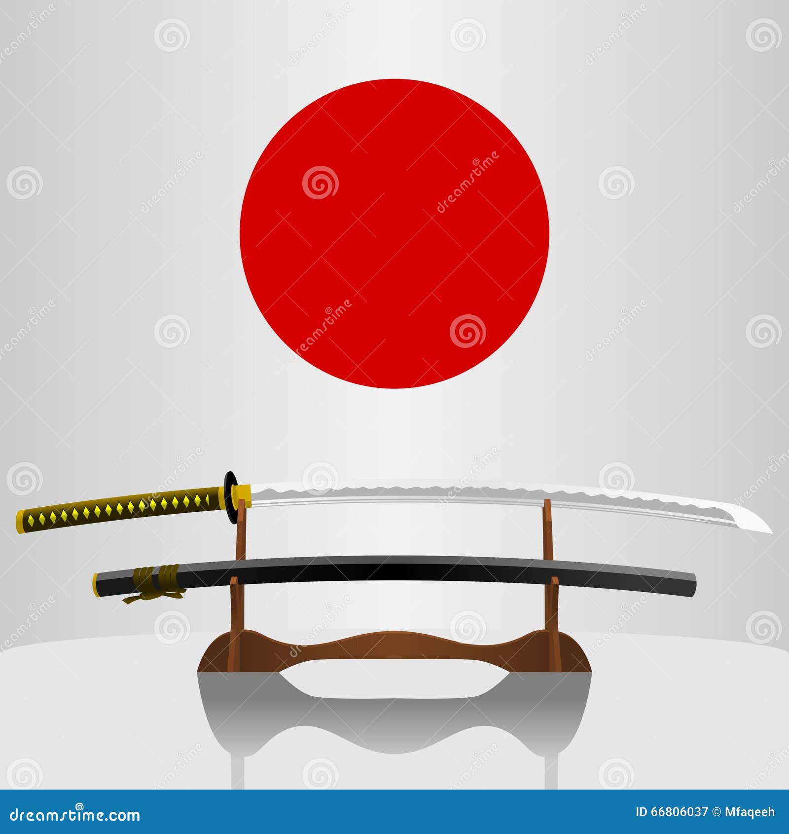 Katana Japanese Sword Vector Illustration Stock Vector - Illustration ...