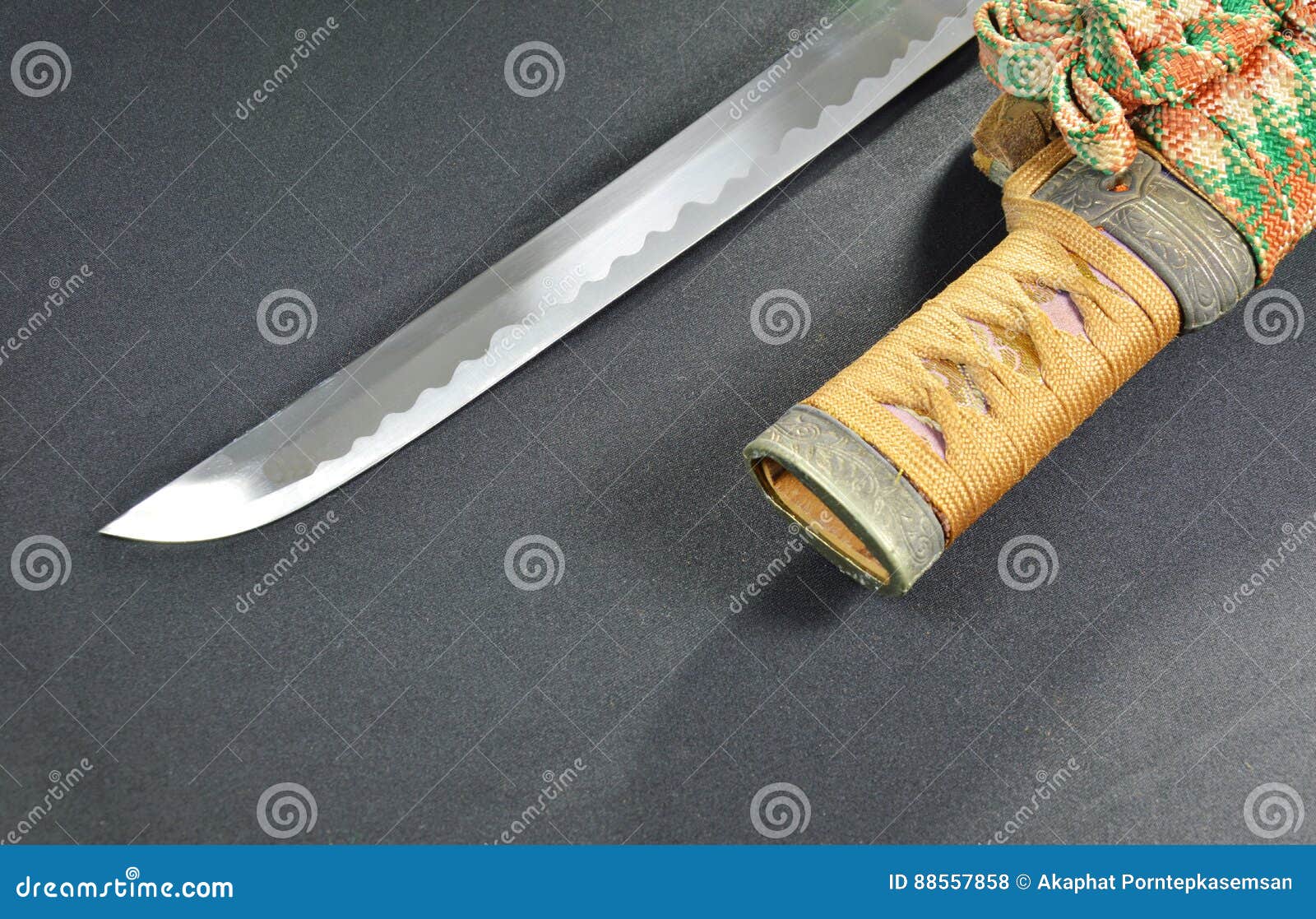 Katana Japanese Sword Blade and Scabbard Stock Photo - Image of metal ...
