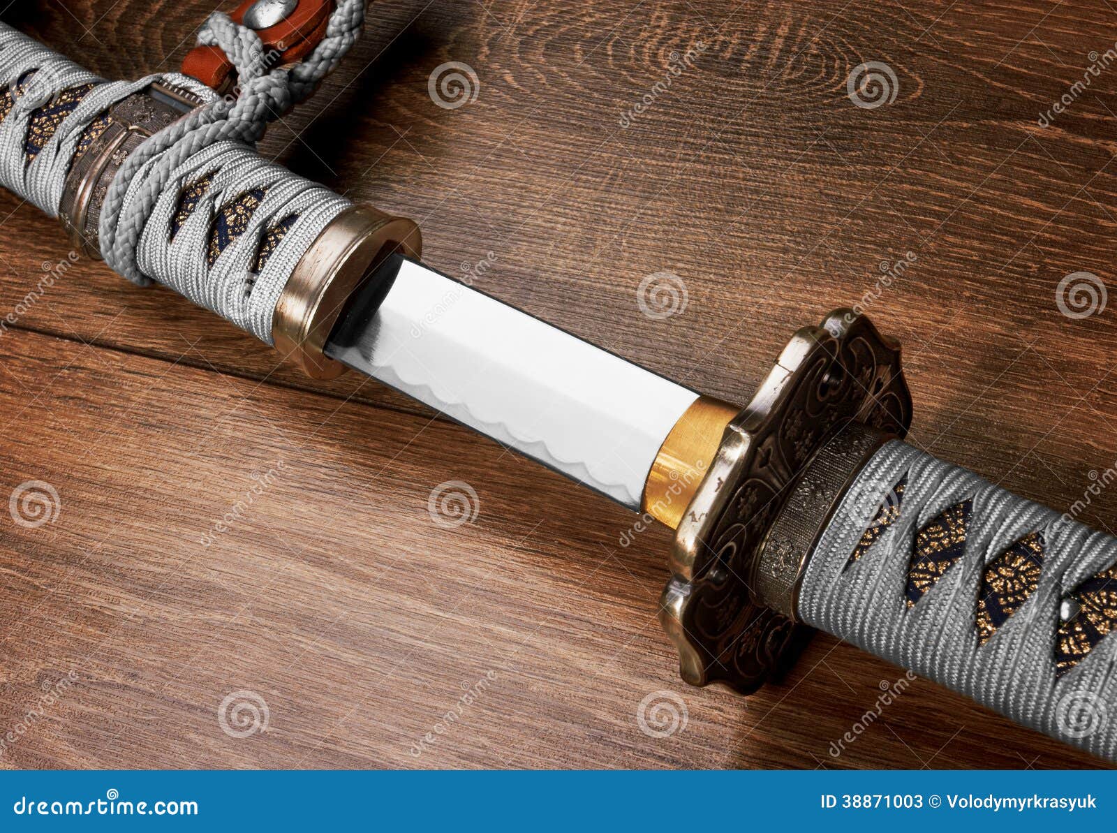 Katana`s Tsuka Isolated On White Screen. Royalty-Free Stock Photo ...