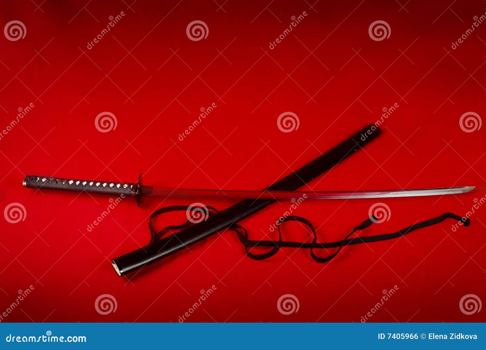 Katana on red stock photo. Image of sharp, samurai, fighting - 7405966
