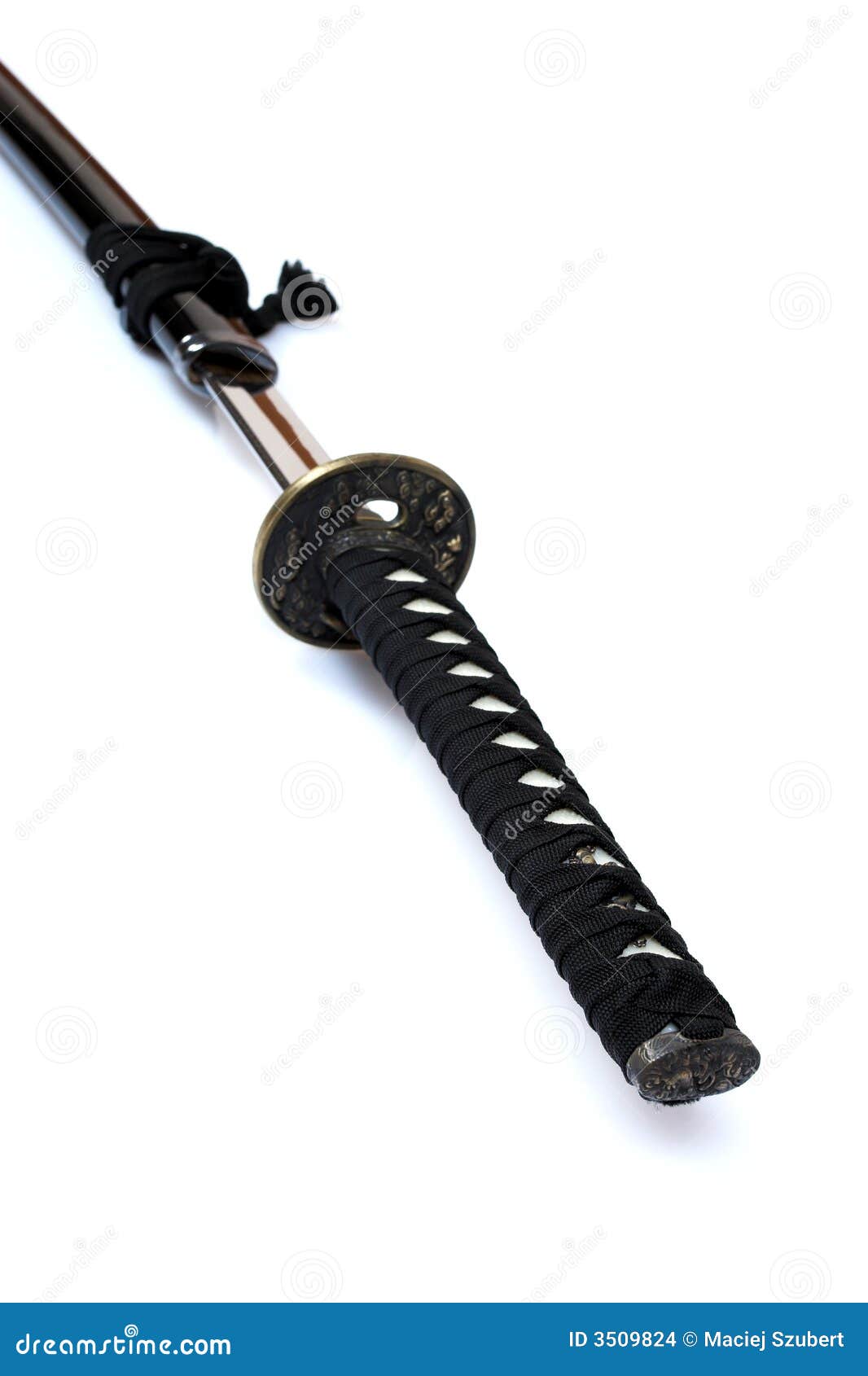 Katana`s Tsuka Isolated On White Screen. Royalty-Free Stock Photo ...