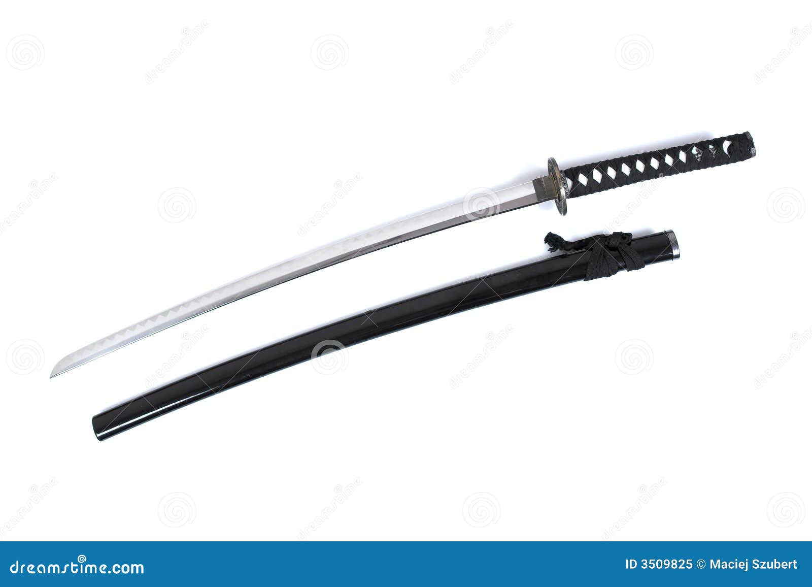 Katana`s Tsuka Isolated On White Screen. Royalty-Free Stock Photo ...