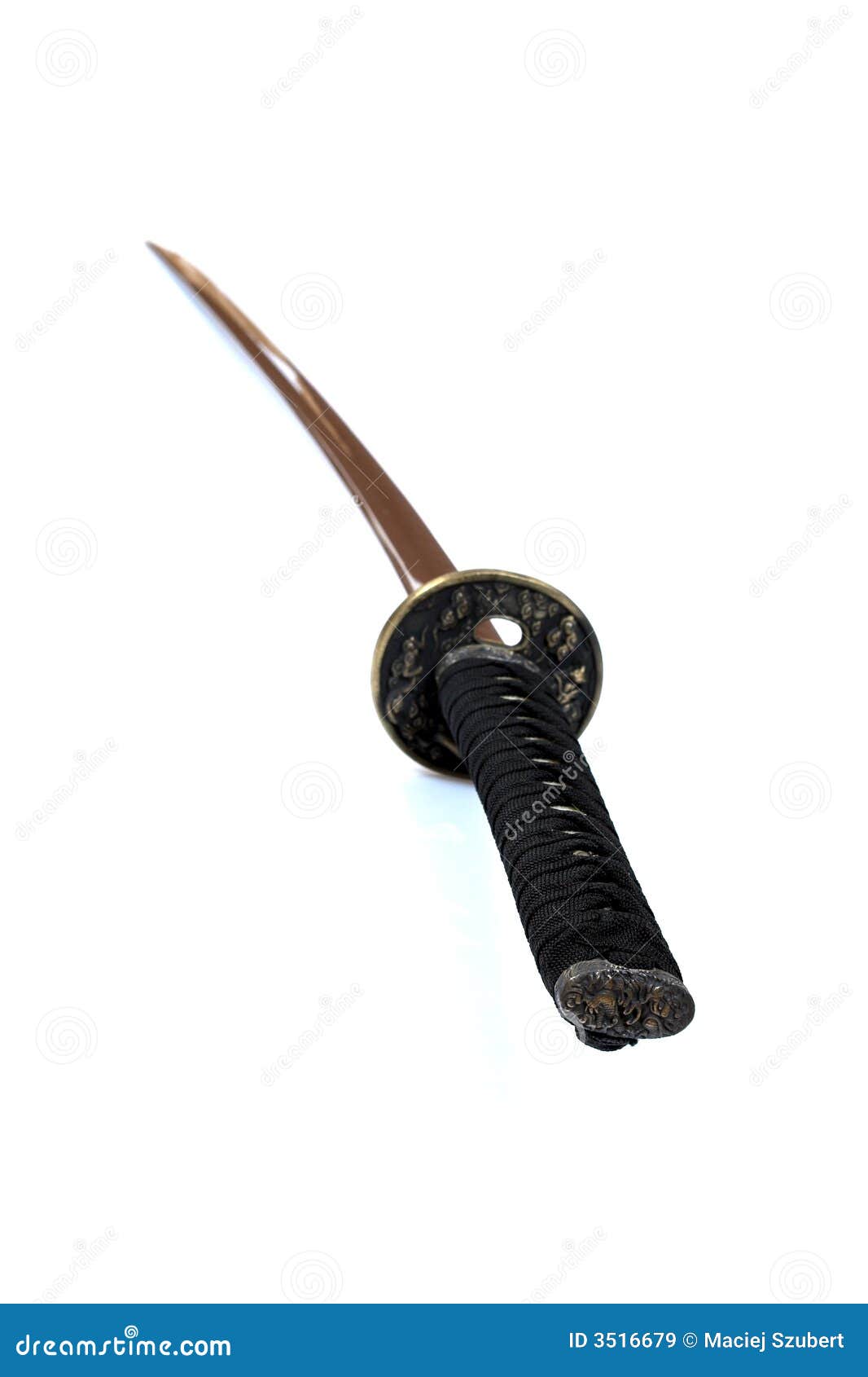 Katana`s Tsuka Isolated On White Screen. Royalty-Free Stock Photo ...