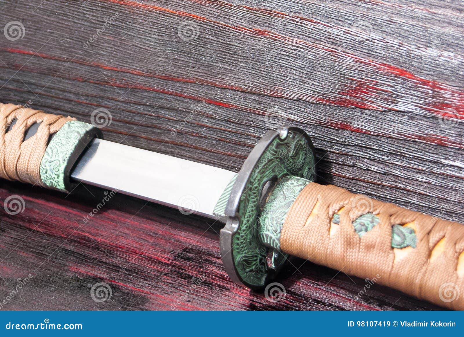 Katana samurai sword stock image. Image of tradition - 98107419