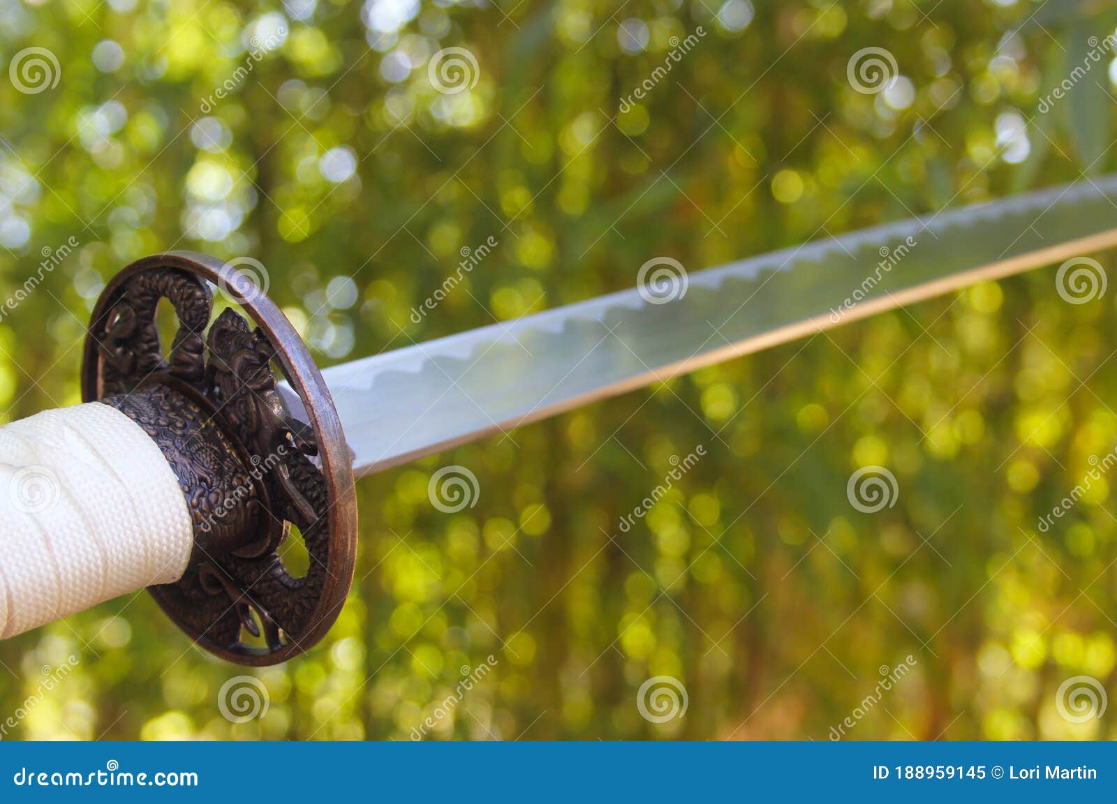 Katana Samurai Sword with Bamboo Forest Stock Image - Image of metal ...
