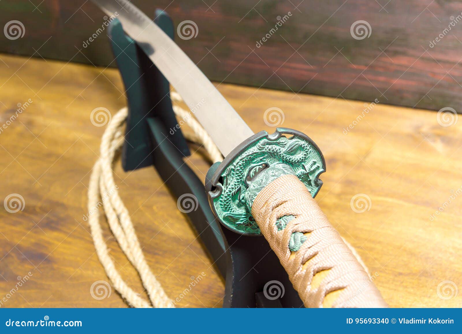 Katana Samurai Sword. Honor of the Samurai Stock Photo - Image of black ...
