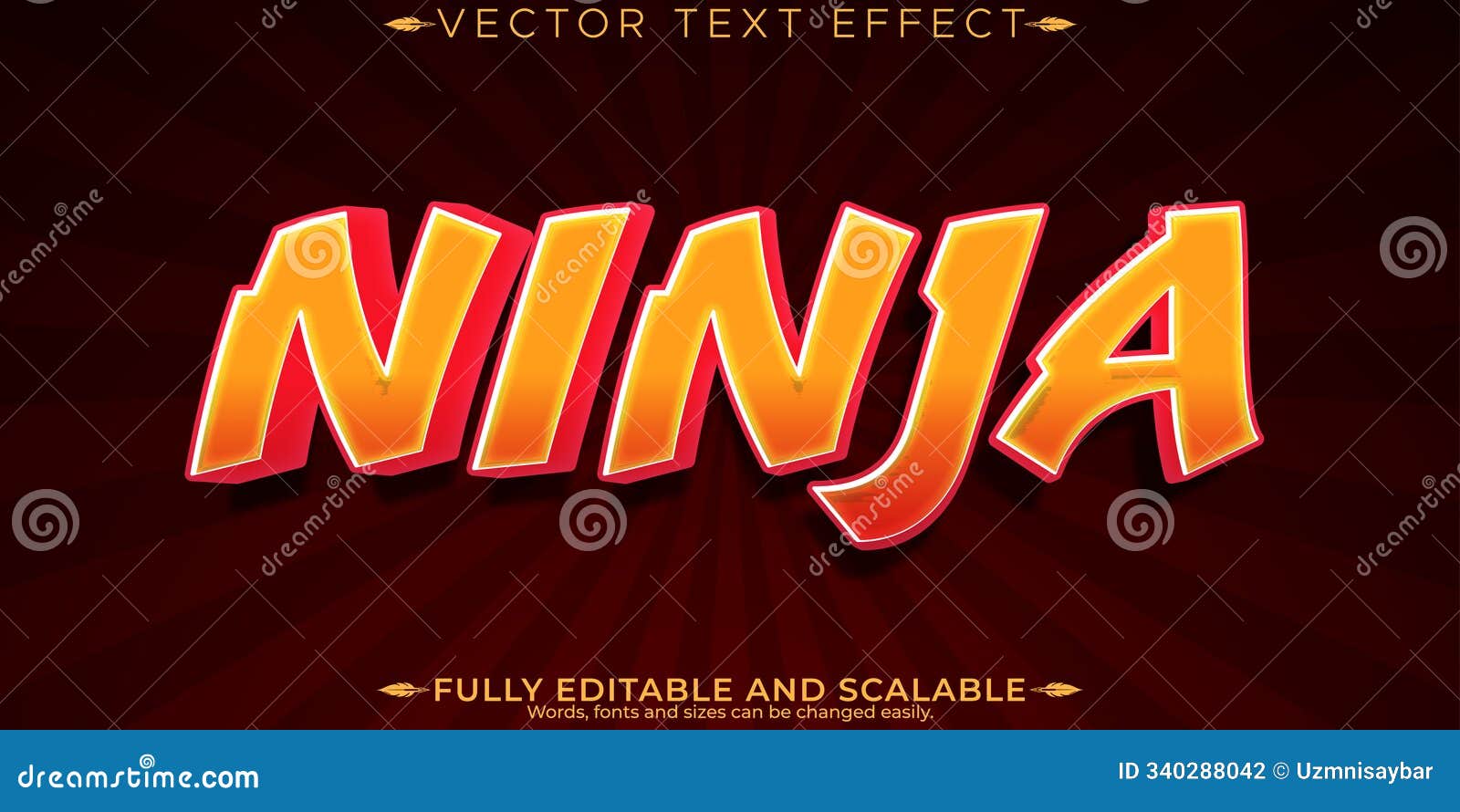 Katana Text Effect, Editable Samurai and Blade Customizable Font Style ...