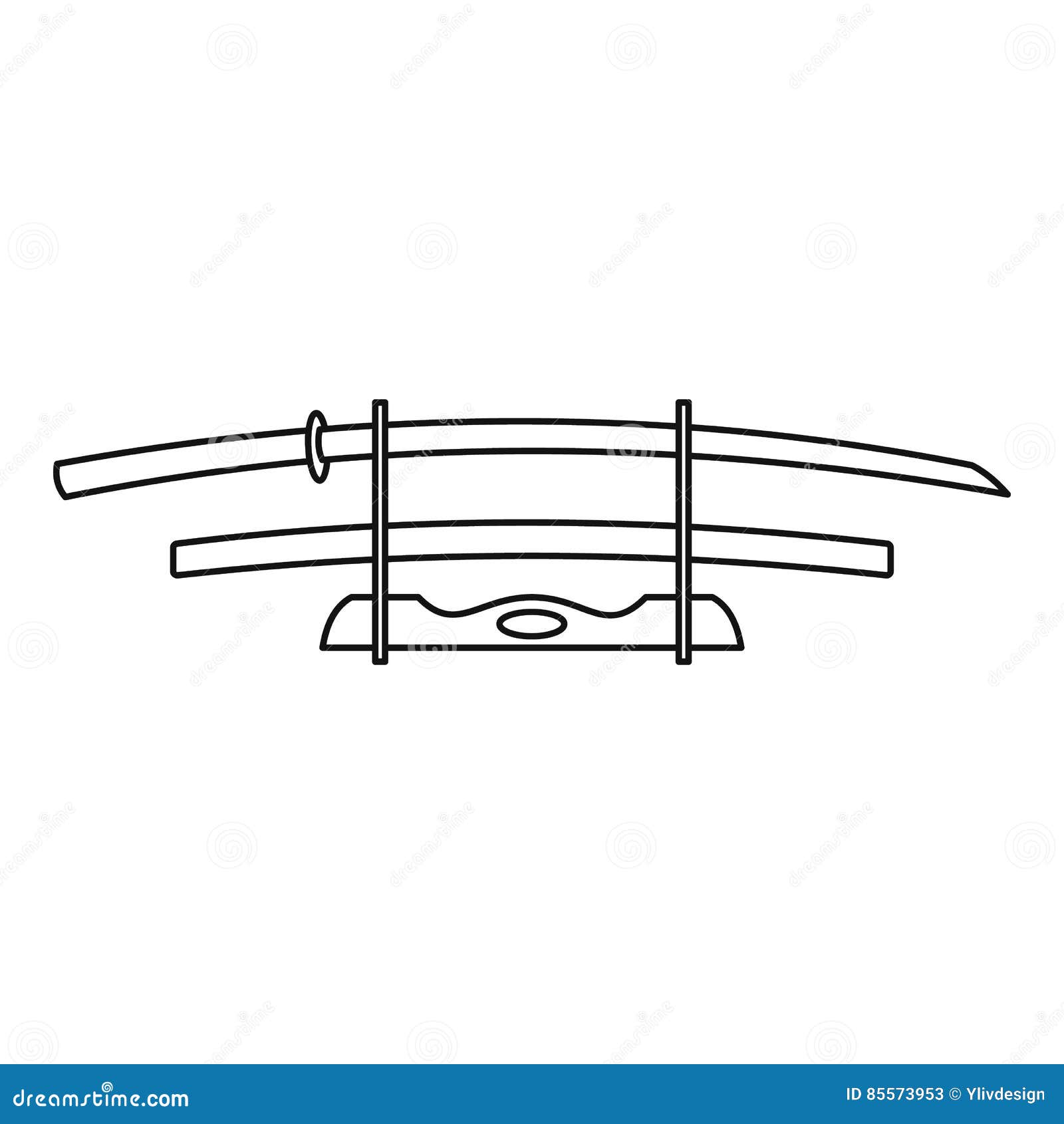 Katana Weapon Icon, Outline Style Stock Vector - Illustration of ninja ...