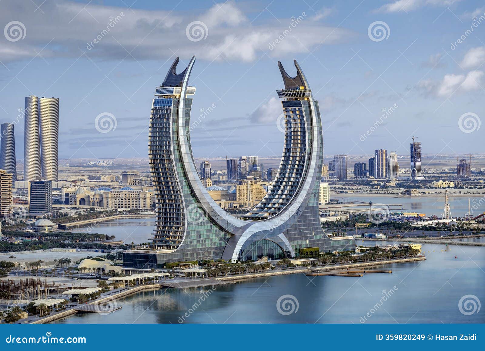 Crescent Tower Lusail Located In Lusail. Editorial Photo ...