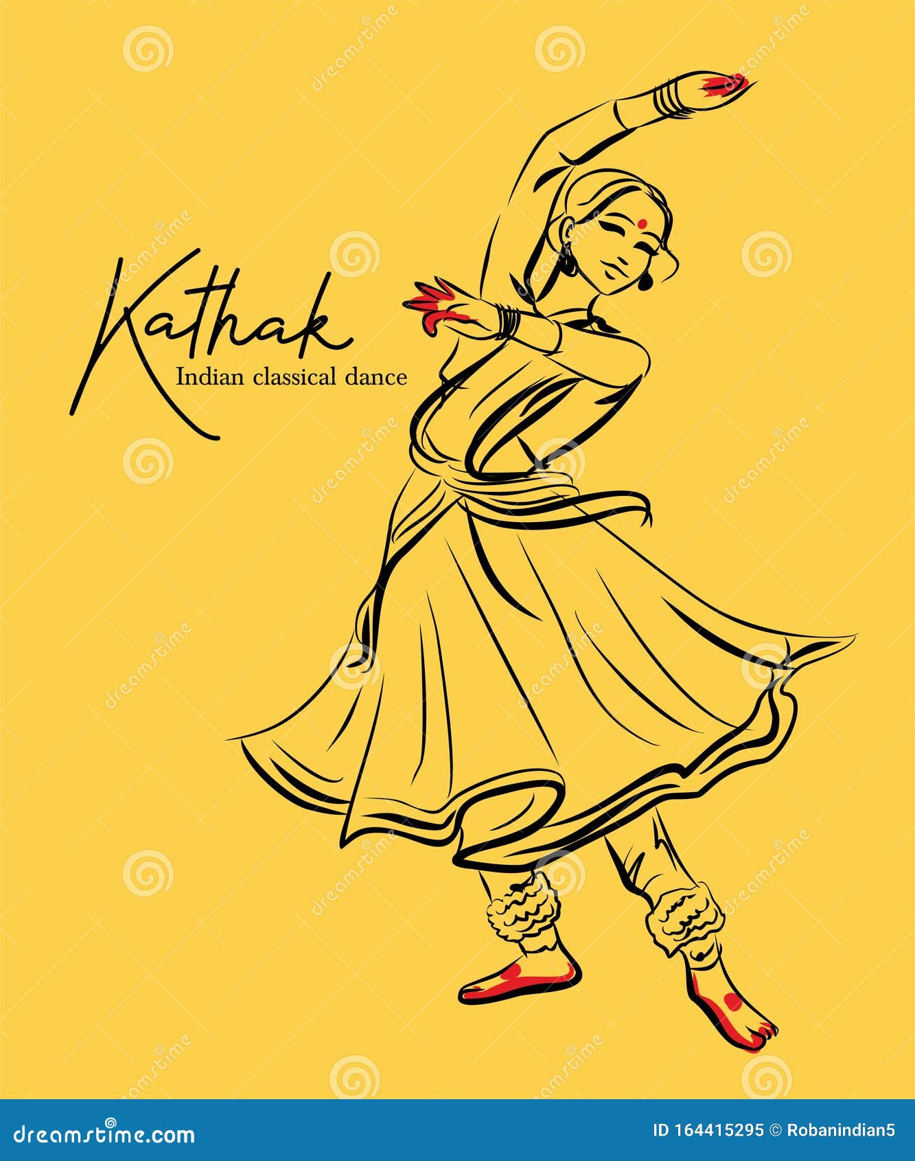 Indian Classical Dance Kathak Sketch or Vector Illustration Stock ... Indian Classical Dance Kathak Sketch or Vector Illustration Stock ...