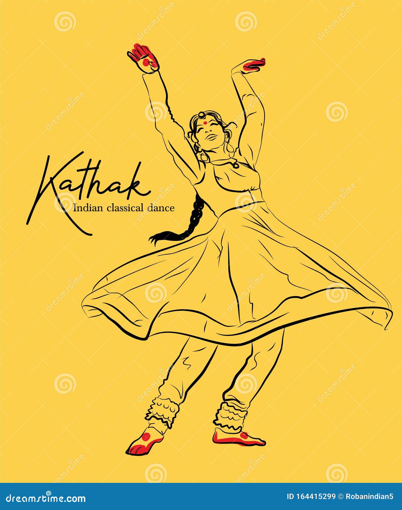 Indian Classical Dance Kathak Sketch or Vector Illustration Stock ... Indian Classical Dance Kathak Sketch or Vector Illustration Stock ...