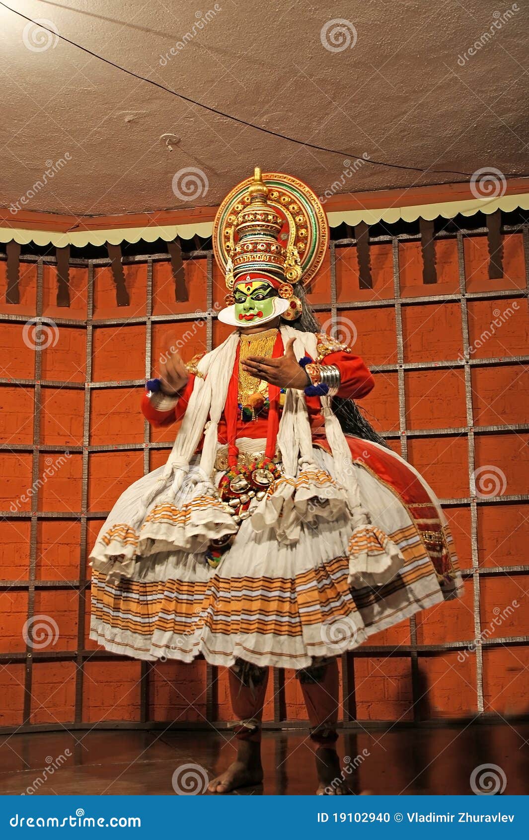Kathakali Tradional Dance Actor Stock Photo - Image of music, indian ...