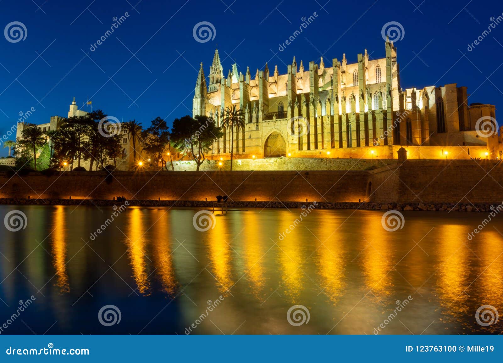 Kathedraal Van Santa Maria Van Palma, Mallorca, Spanje Stock Foto ...
