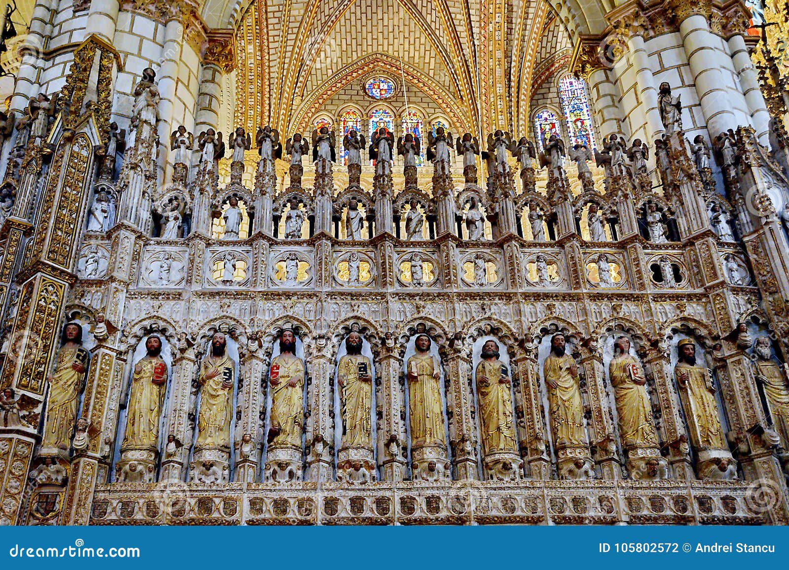 Kathedraal van Toledo redactionele fotografie. Image of europa - 105802572