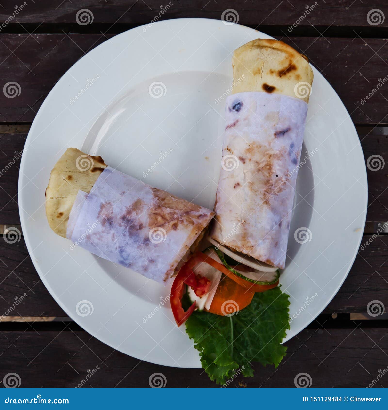Kathi Roll Snack stock photo. Image of food, wrap, nepali - 151129484