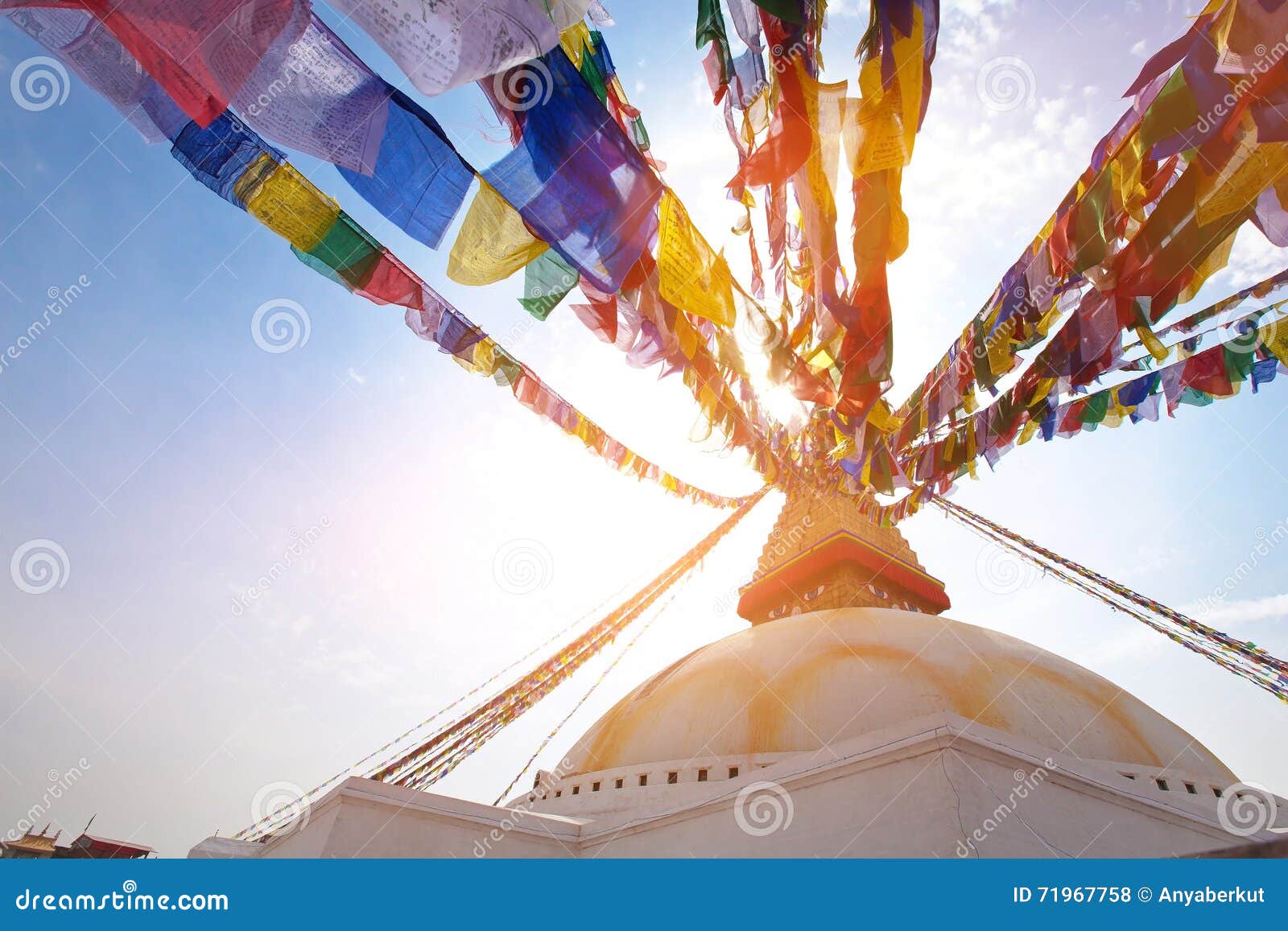 Tibetan Buddhist Monastery Flag Foreground Stock Photos - Free ...