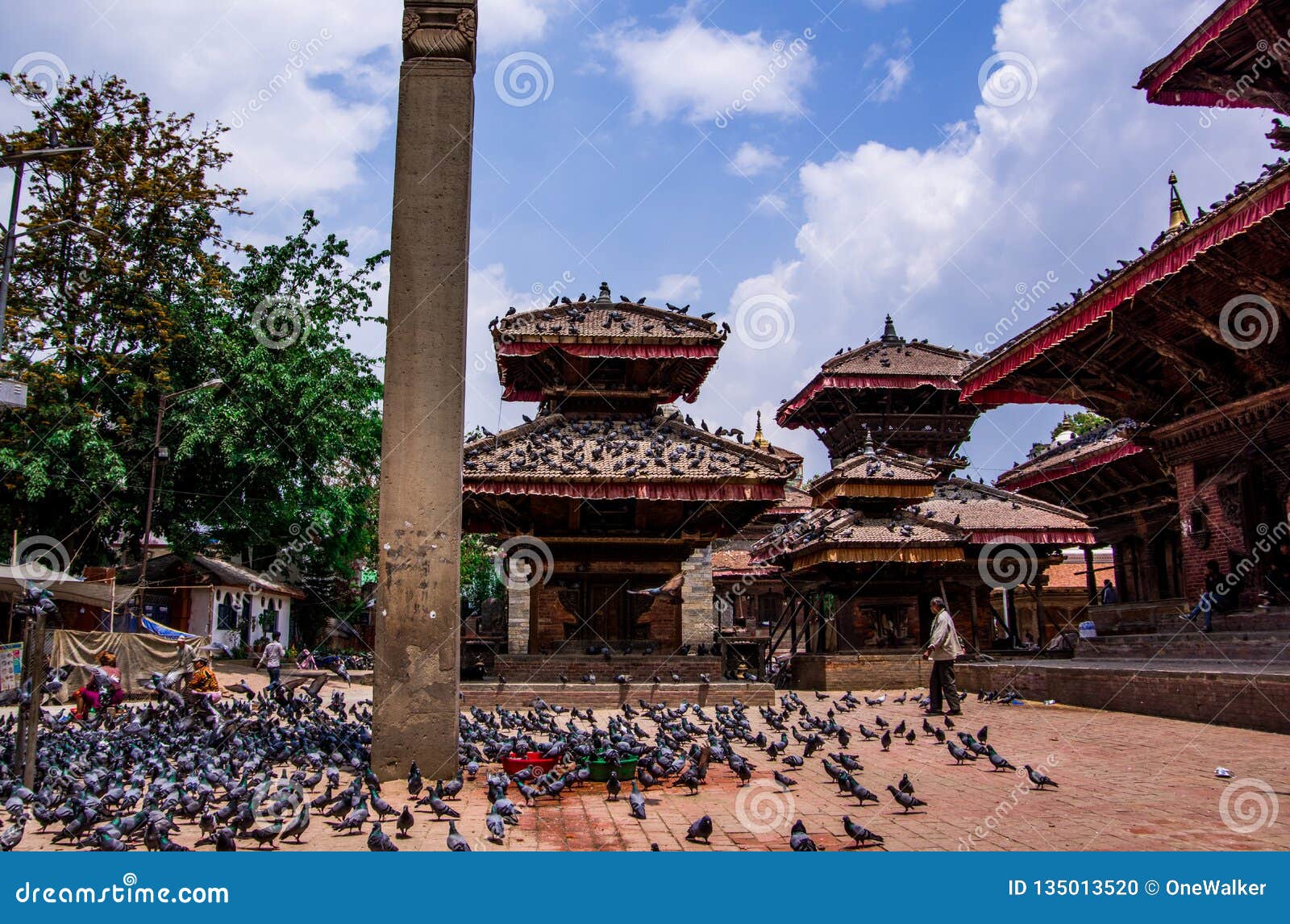 KATHMANDU, NEPAL - MAY 2: Front View of Durbar Square. Indrapur Temple ...