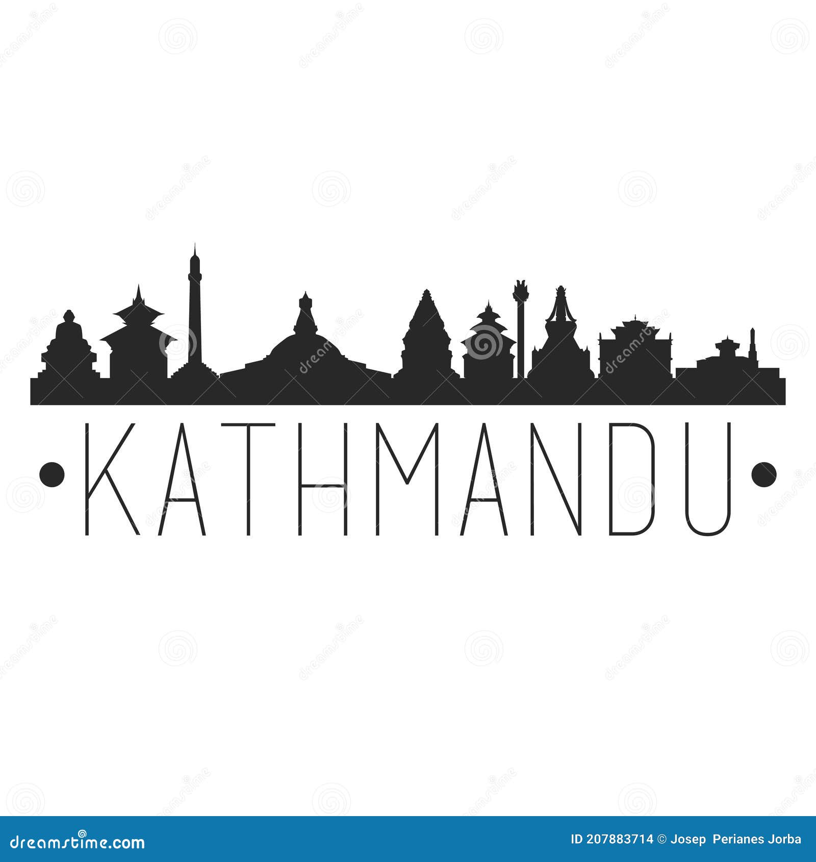 Kathmandu Nepal Tibet. City Skyline. Silhouette City. Design Vector ... Kathmandu Nepal Tibet. City Skyline. Silhouette City. Design Vector ...