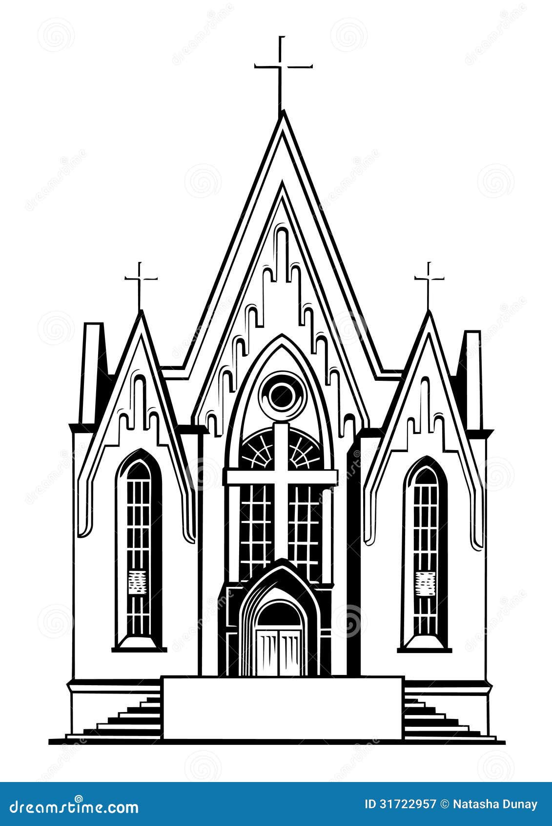 Katholieke kerk vector illustratie. Illustration of godsdienstig - 31722957