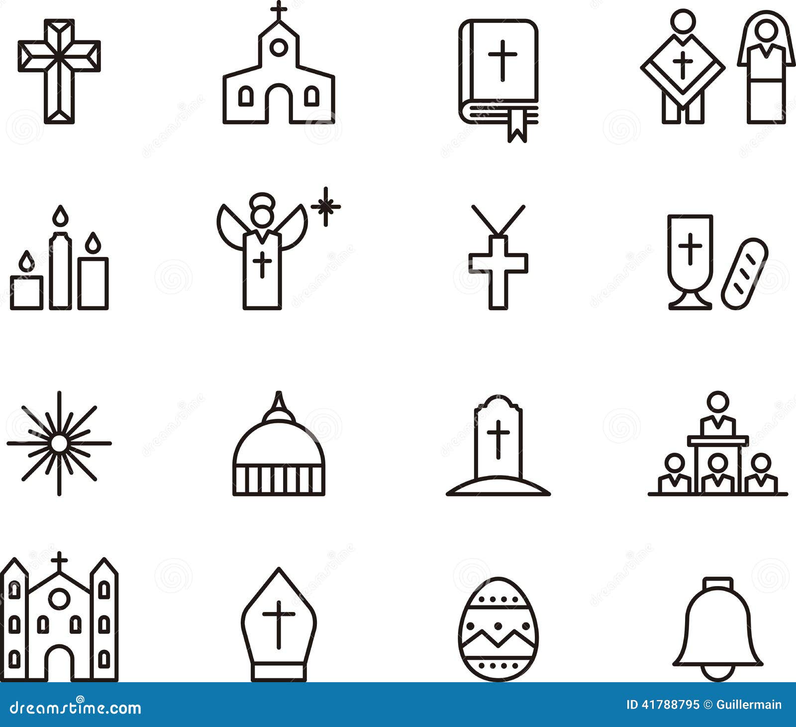 Katholische Ikonen vektor abbildung. Illustration von kreuz - 41788795