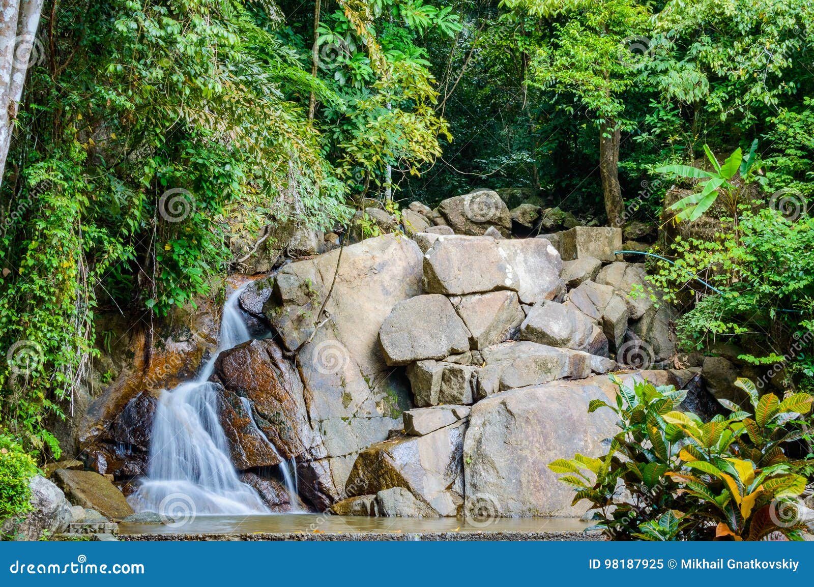 Kathu Waterfall on Phuket Island in Thailand Stock Image - Image of ...