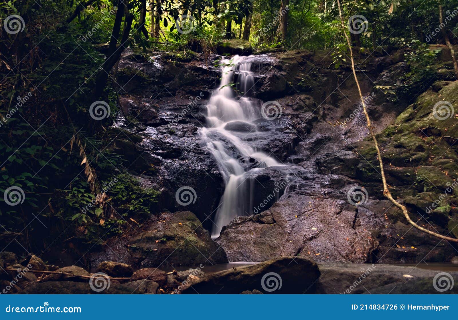 Kathu Waterfall in Phuket, Thailand. Beautiful Cascade in the Jungle ...