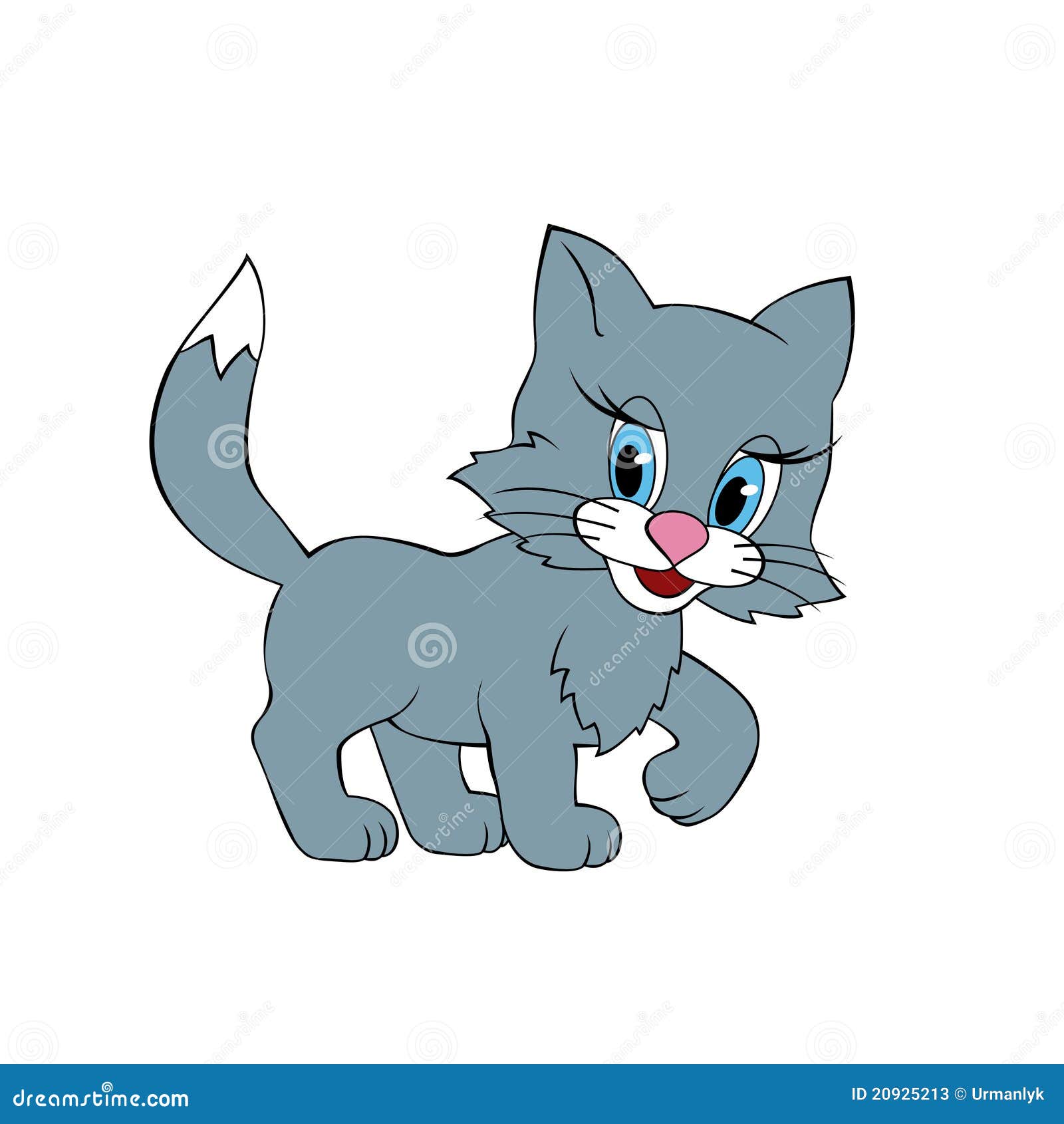 Katje vector illustratie. Illustration of grijs, katje - 20925213