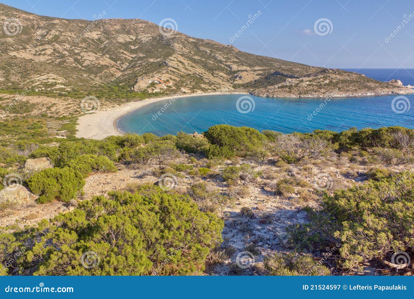 Kato Myrsini Bay, Polyaigos Island, Greece Stock Image - Image of ...