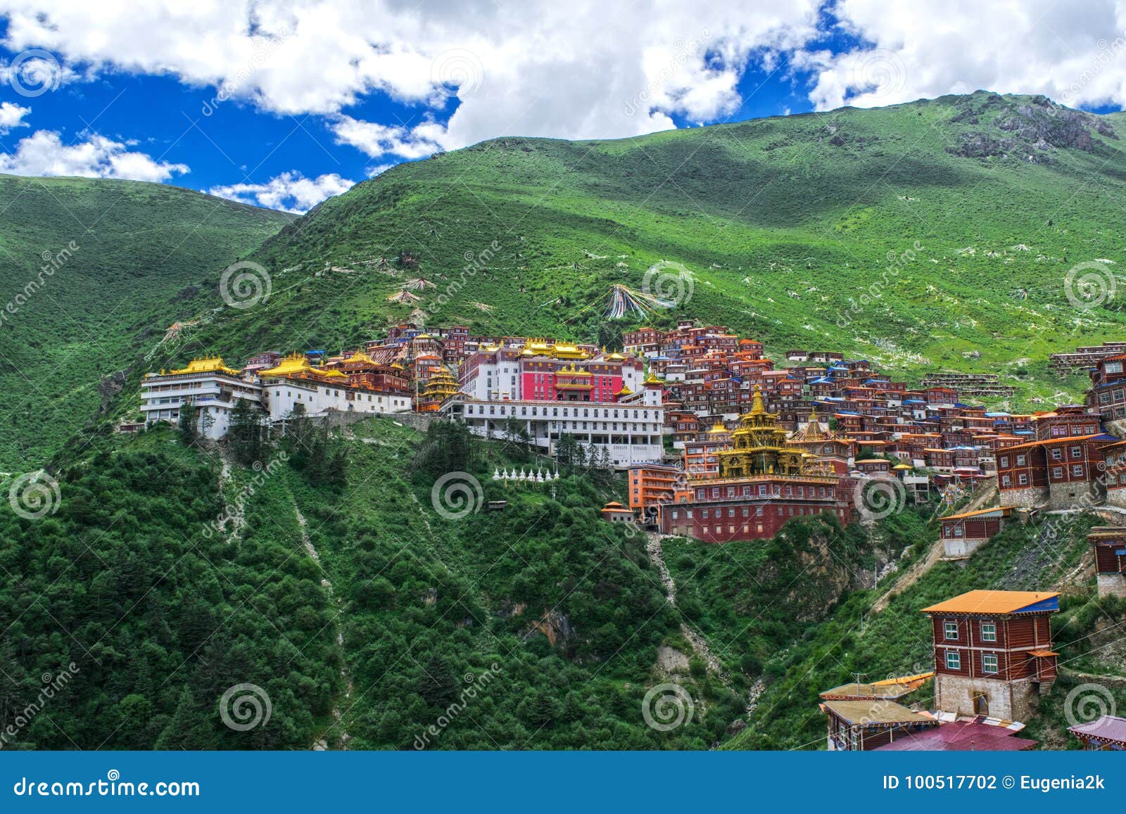 Katok Monastery in Kham, Eastern Tibet Stock Photo - Image of eastern ...