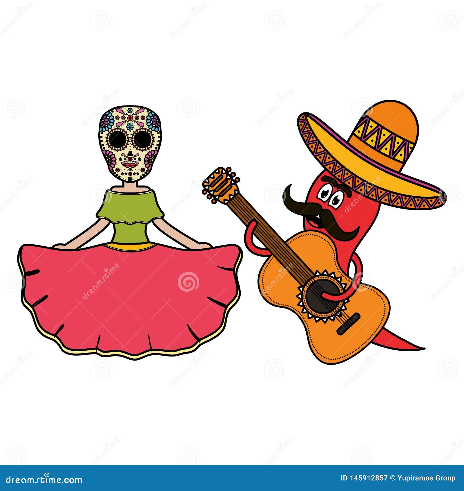 Katrina and Chilli Pepper Characters Stock Vector - Illustration of ...