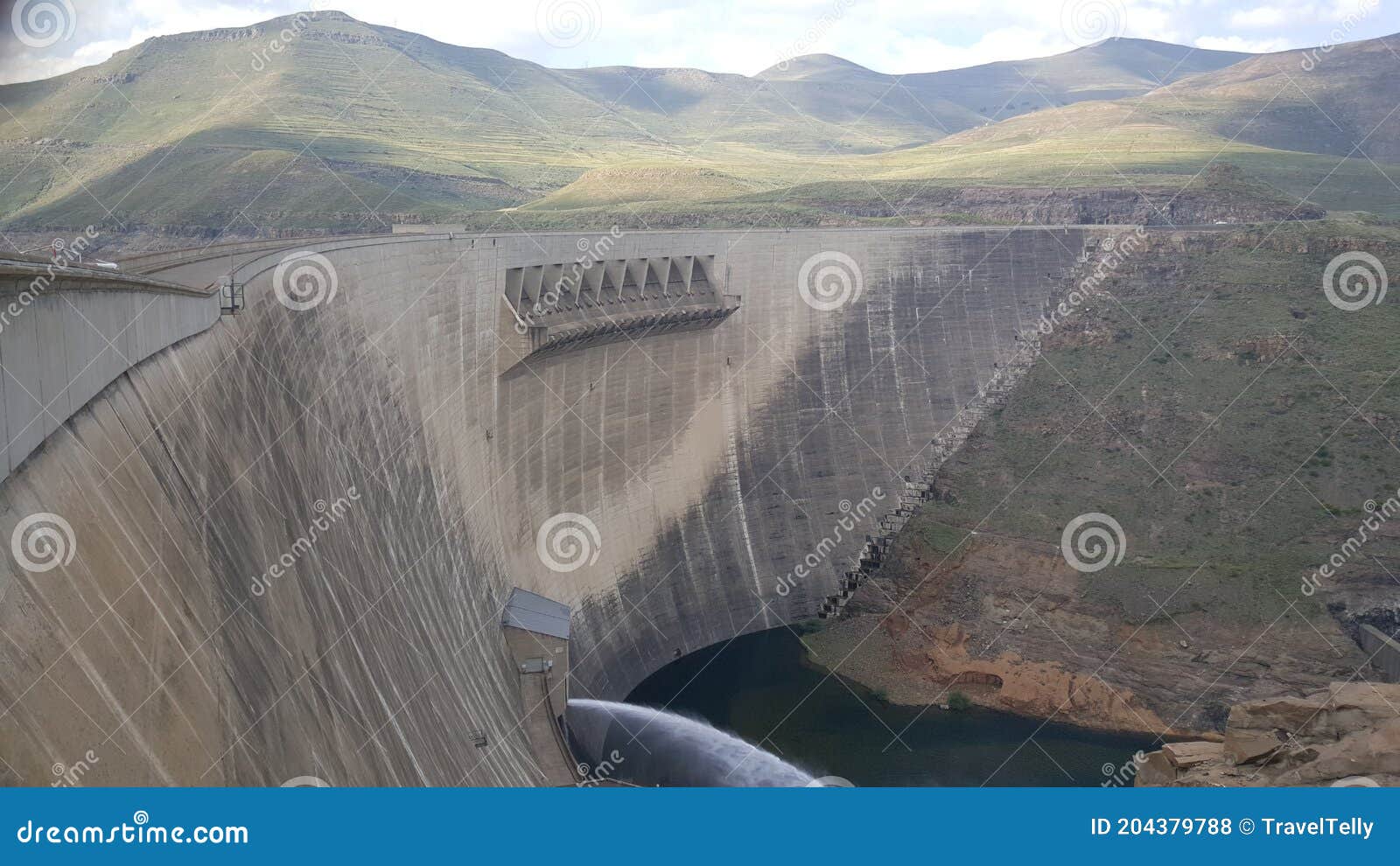 The Katse Dam in Lesotho stock photo. Image of katse - 204379788