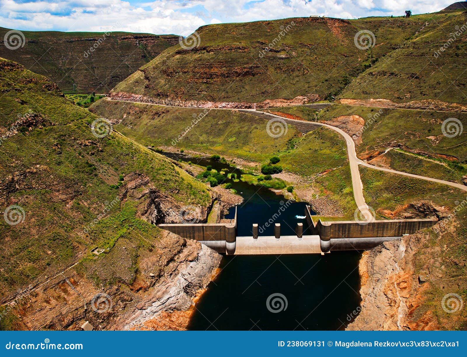 The Katse Dam in Lesotho Highlands Water Project the Second Larges Dam ...