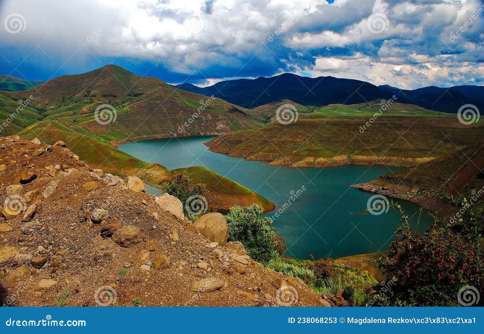 The Katse Dam in Lesotho is Second Larges Dam in Africa Stock Image ...