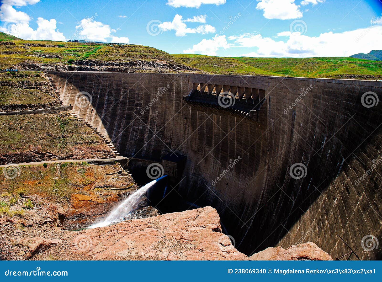 The Katse Dam is the Second Larges Dam in South Africa Stock Photo ...