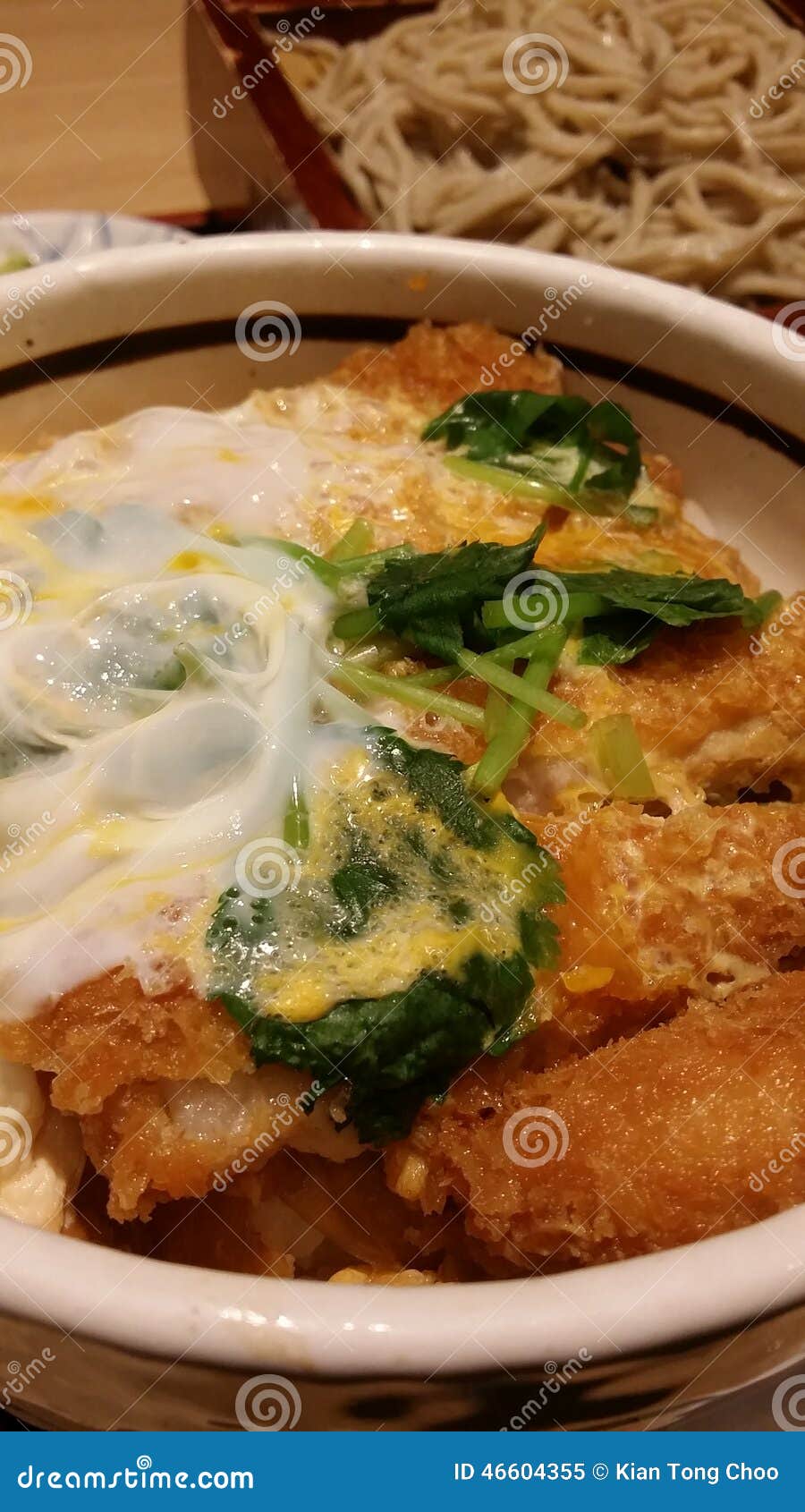 Katsudon stock image. Image of meal, friedpork, dish - 46604355