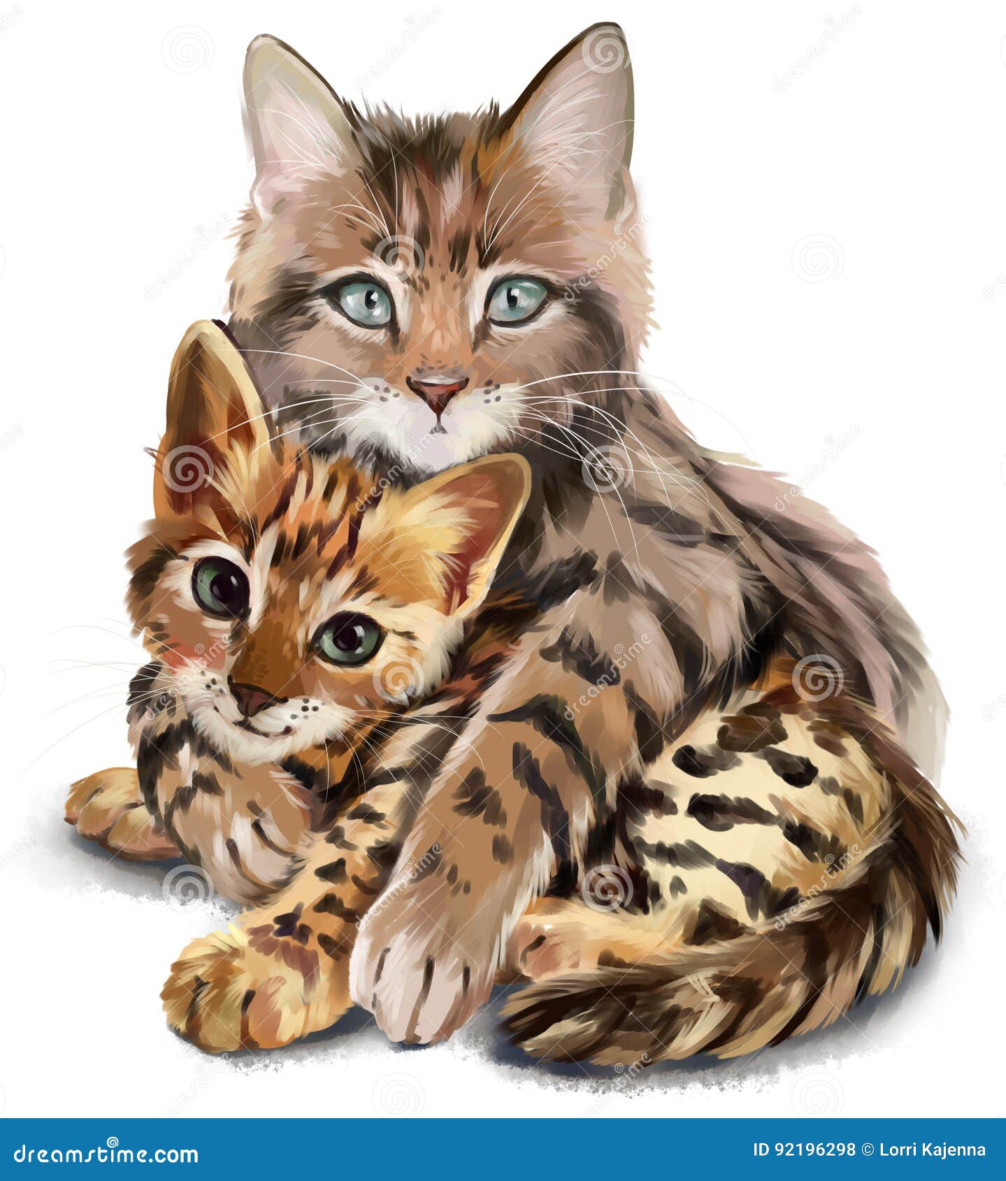 Katten kramar kattungen stock illustrationer. Illustration av angus ...