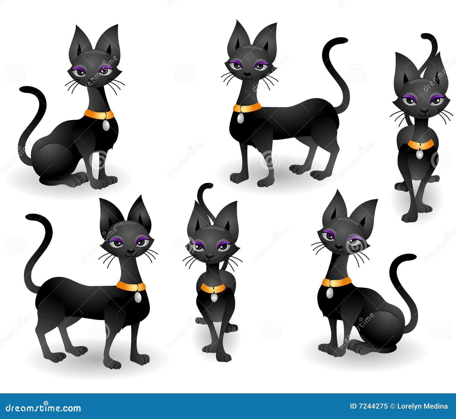 Katten stock illustratie. Illustration of group, vector - 7244275