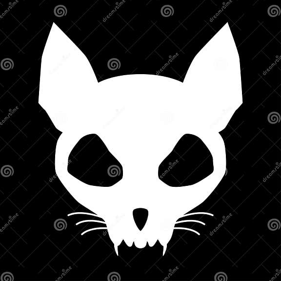 Kattskalle vektor illustrationer. Illustration av symbol - 116969675