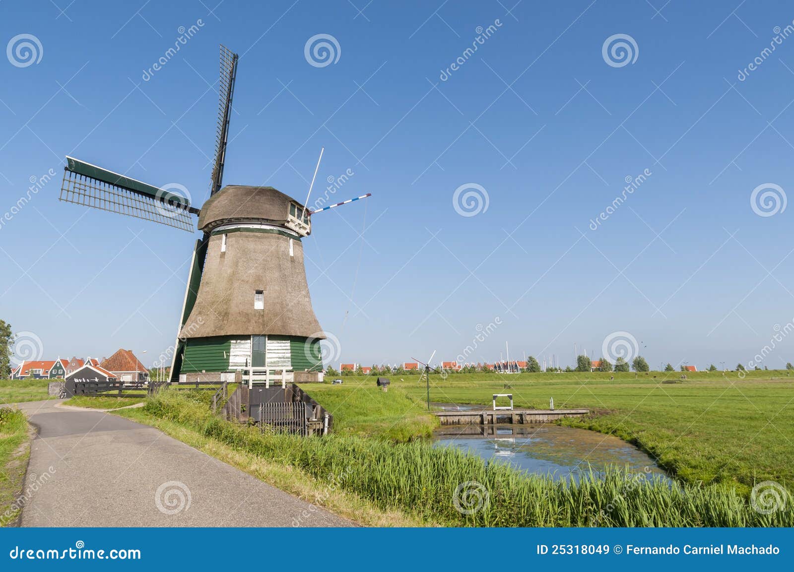 Katwoude Wind Mill, in Volendam Stock Image - Image of europe, space ...