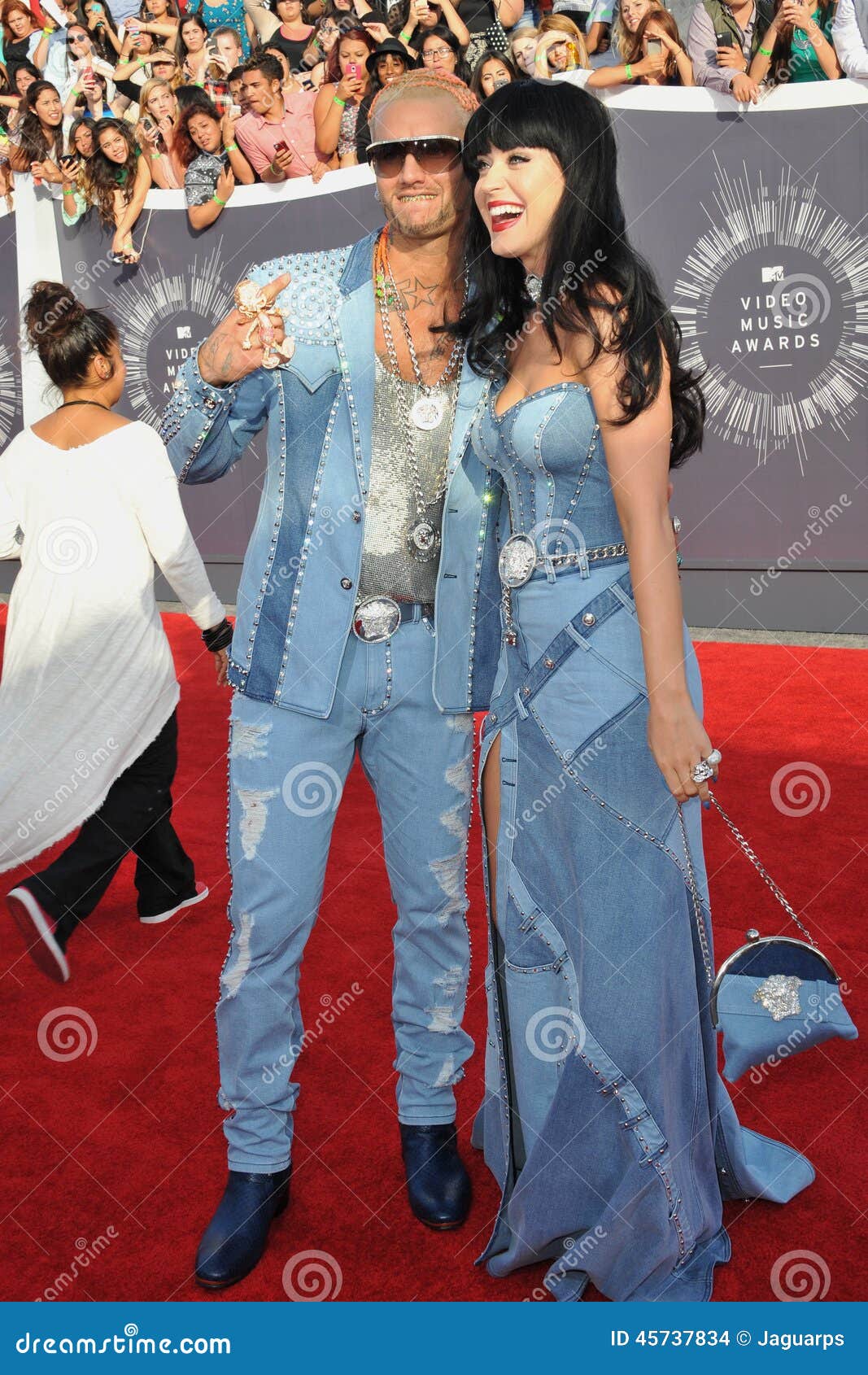 Katy Perry & Riff Raff editorial stock image. Image of raff - 45737834