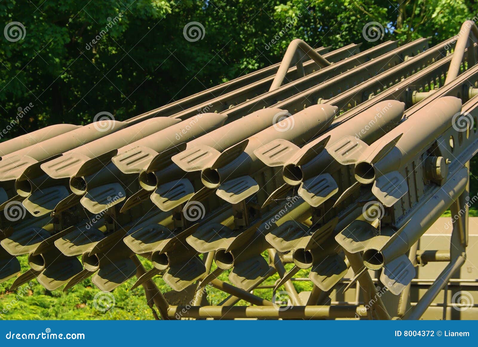Katyusha rocket launcher stock photo. Image of projectile - 8004372