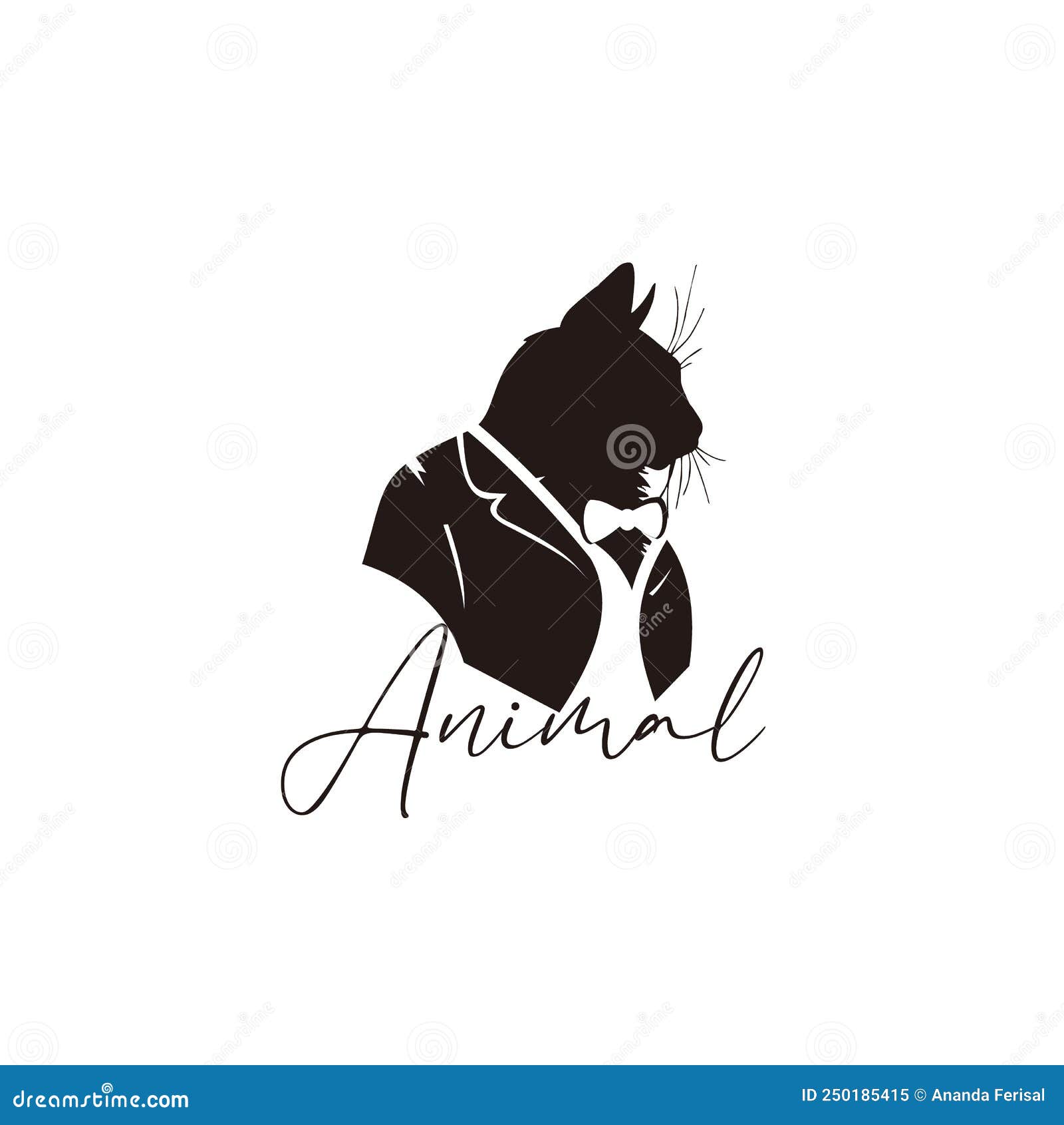 Katzenlogo Mit Tuxedo-Logo-Designvorlage Vektor Abbildung ...