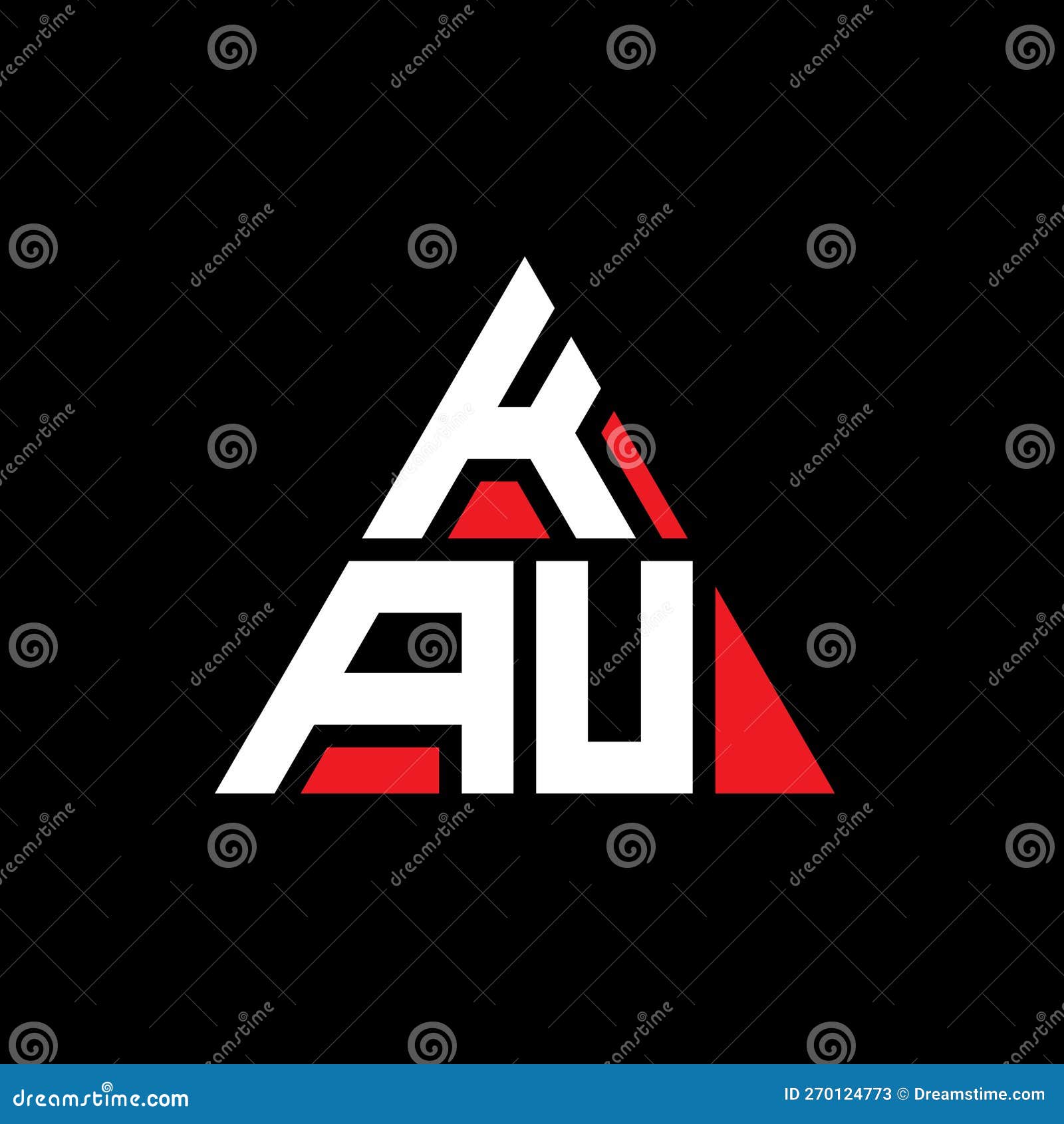 KAU Triangle Letter Logo Design With Triangle Shape. KAU Triangle Logo ...
