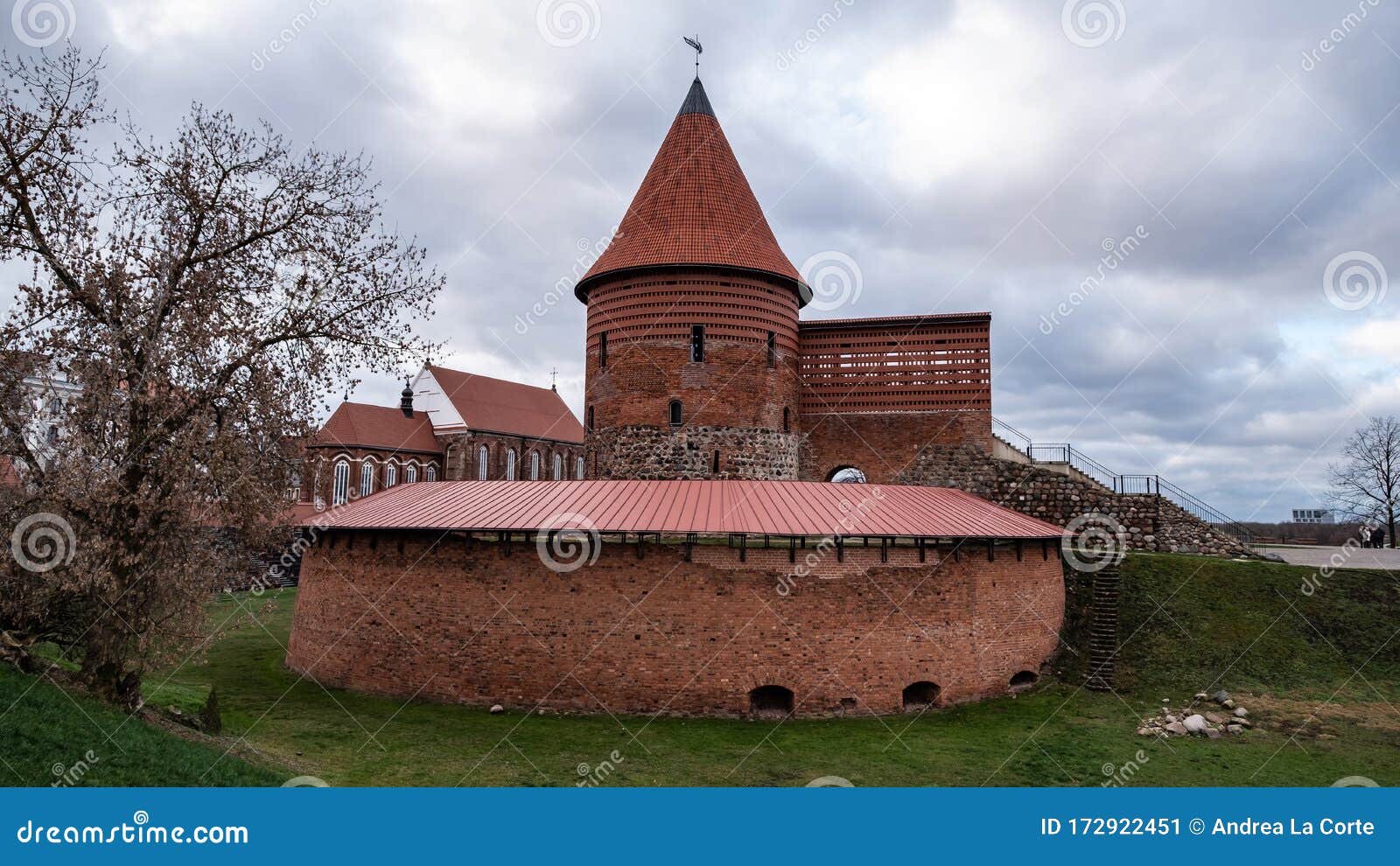Kaunas Castle View From Confluence Of Neman And Neris Kauno Pilis Stock ...