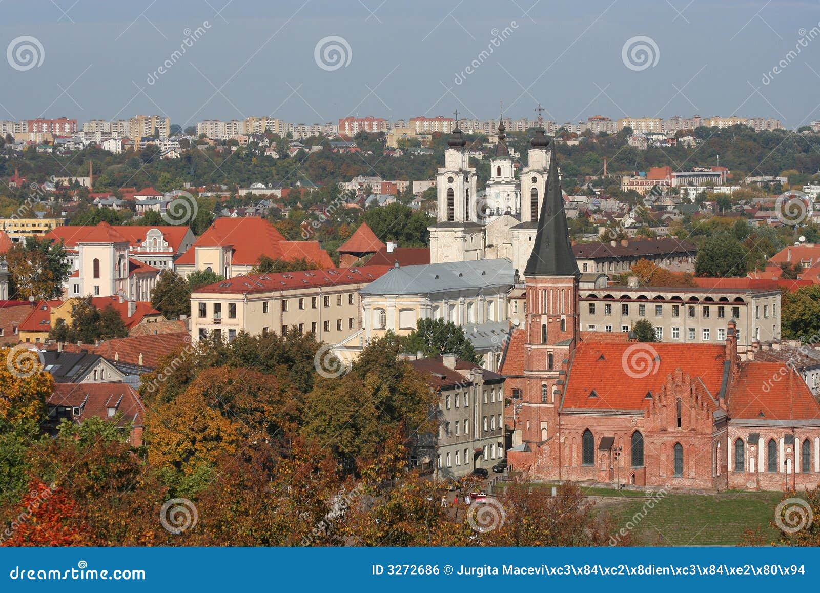 Kaunas city stock photo. Image of city, architecture, landscape - 3272686