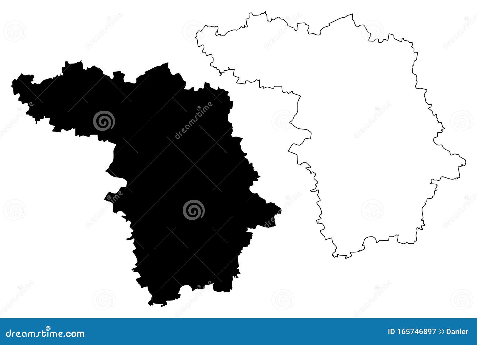 Kaunas County Republic of Lithuania, Counties of Lithuania Map Vector ...