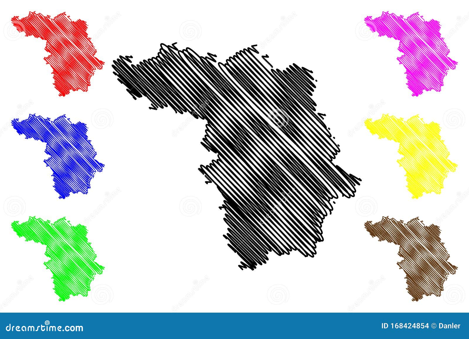 Kaunas County Republic of Lithuania, Counties of Lithuania Map Vector ...