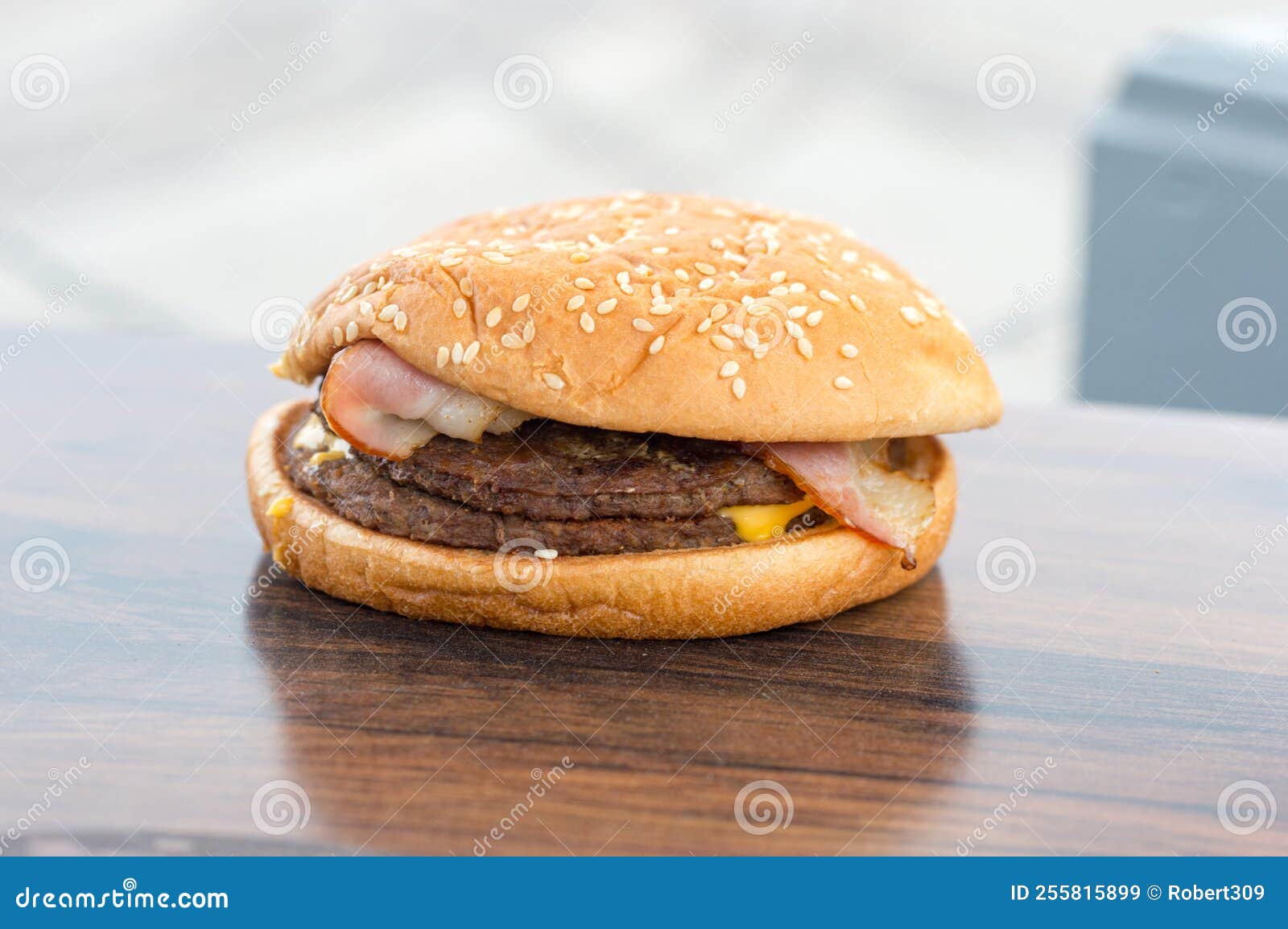 Hesburger Double Burger with Bacon Editorial Stock Image - Image of ...