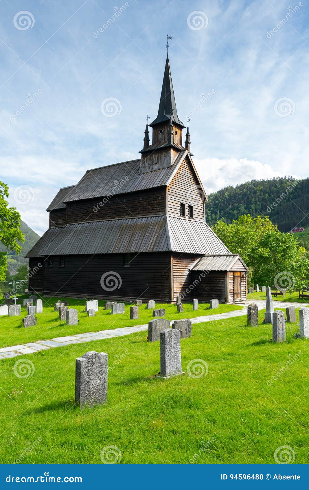 Kaupanger Stave church stock photo. Image of nature, stave - 94596480
