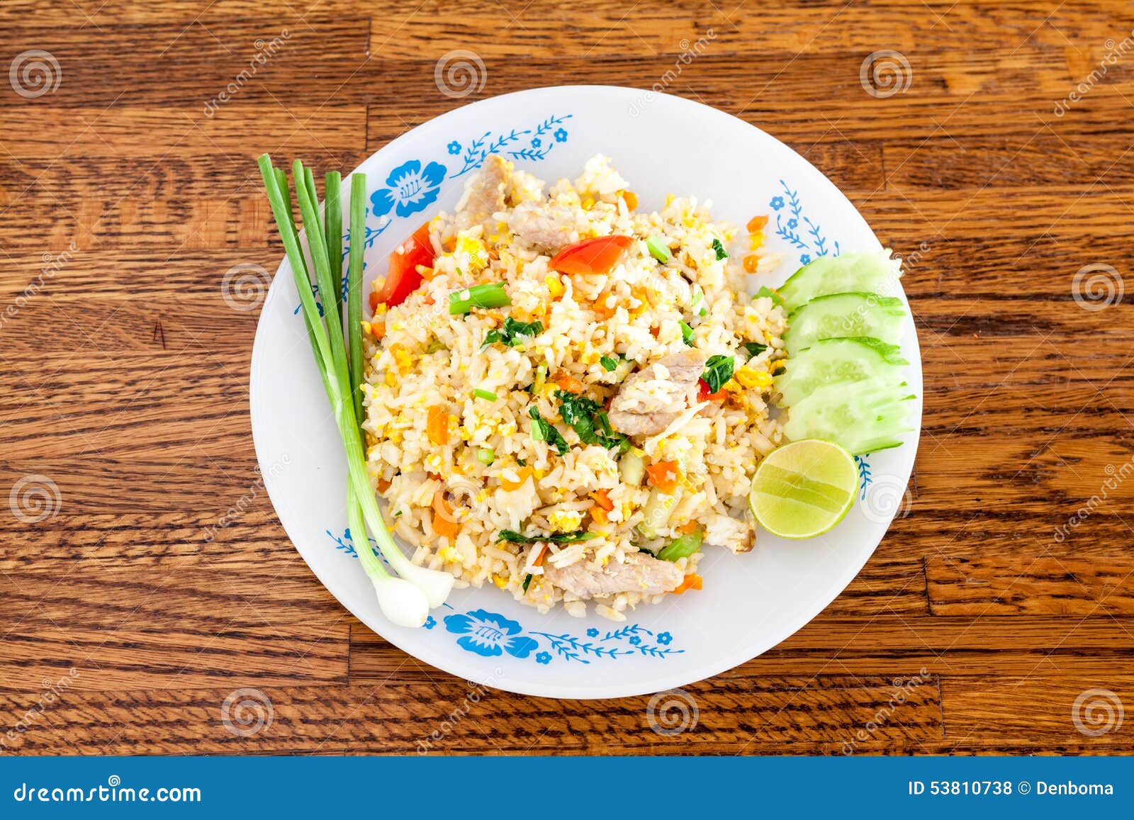 Kauw phad stock photo. Image of vegetables, cucumber - 53810738